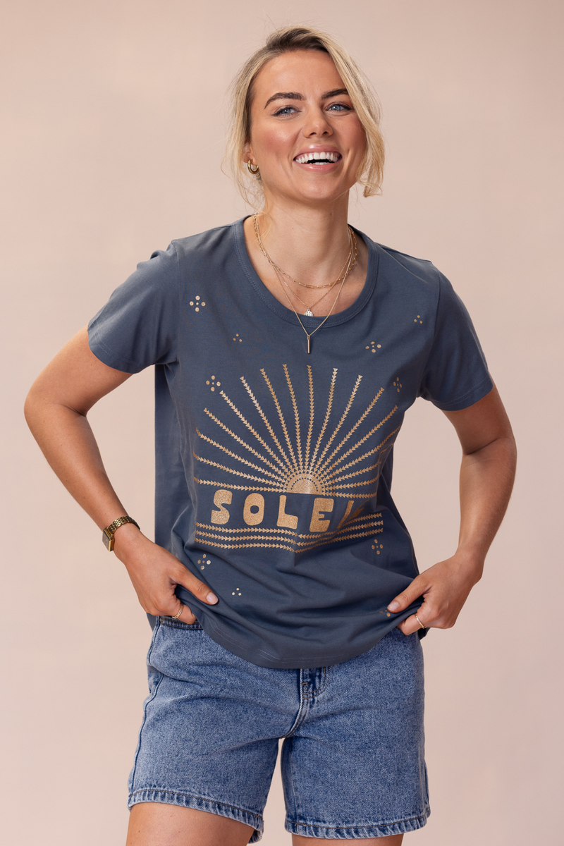 Women's Cobalt Blue Freedom Tee | Jovie the Label Australia